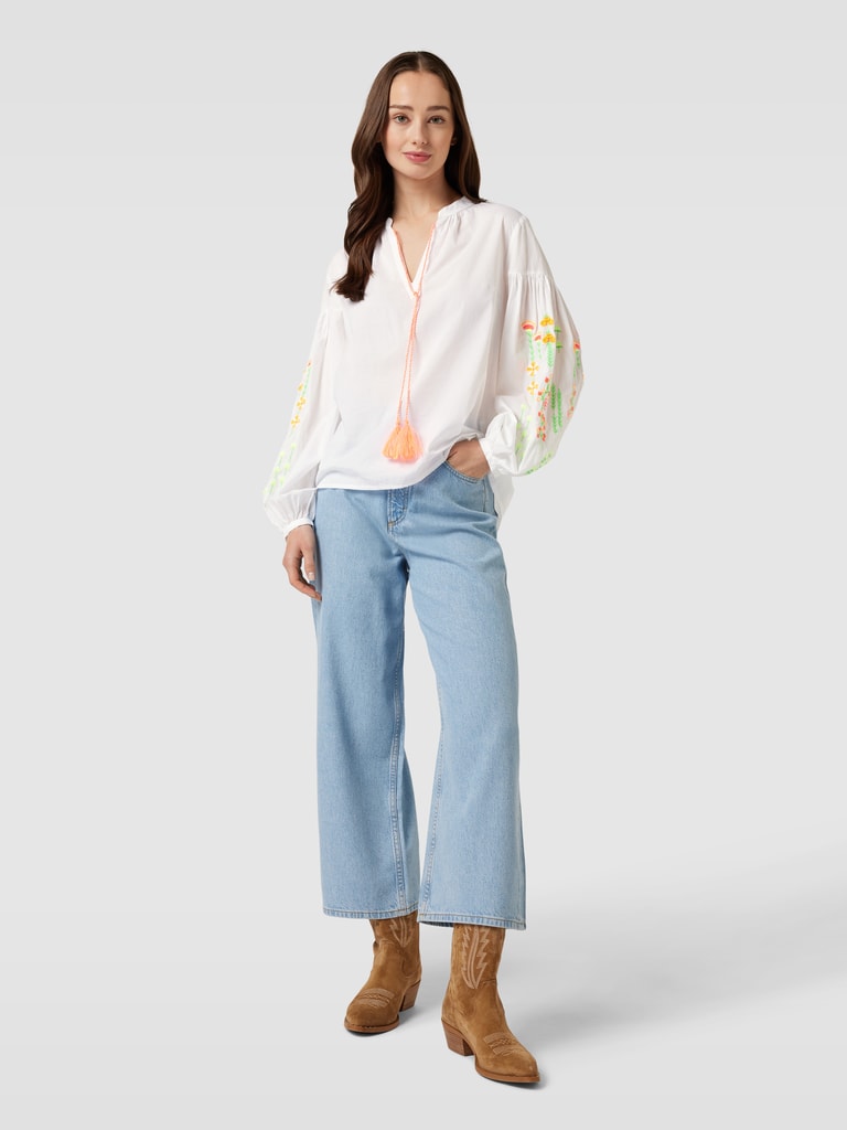 Emily Van den Bergh Blouse met borduursels in wit online kopen | P&C