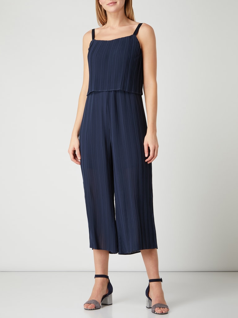 Kup online ICHI Kombinezon z szyfonu z plisami model ‘Hilla’ (granatowy)