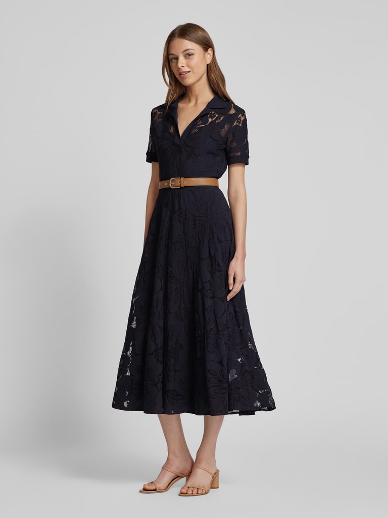 Max Mara Studio Knielanges Kleid mit Seiden-Anteil Modell 'LAMBRO ...