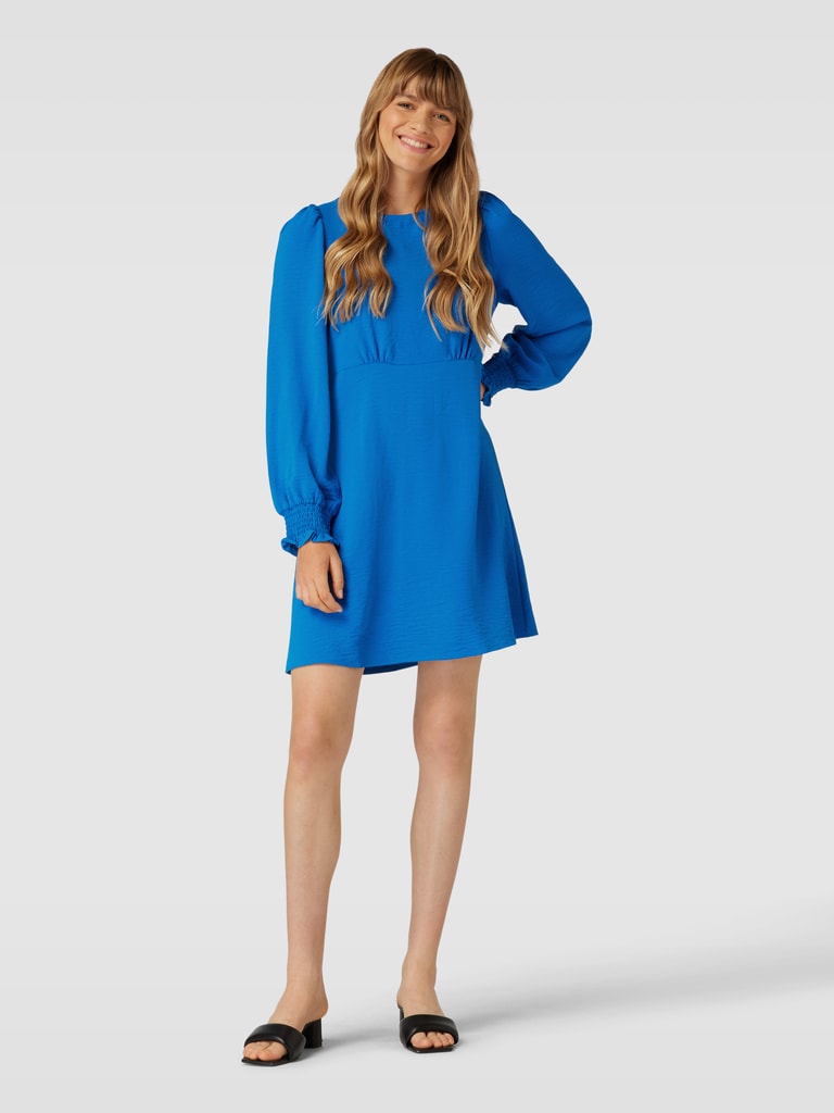 Vila Mini-jurk met ronde hals, model 'GAJA' in koningsblauw online ...