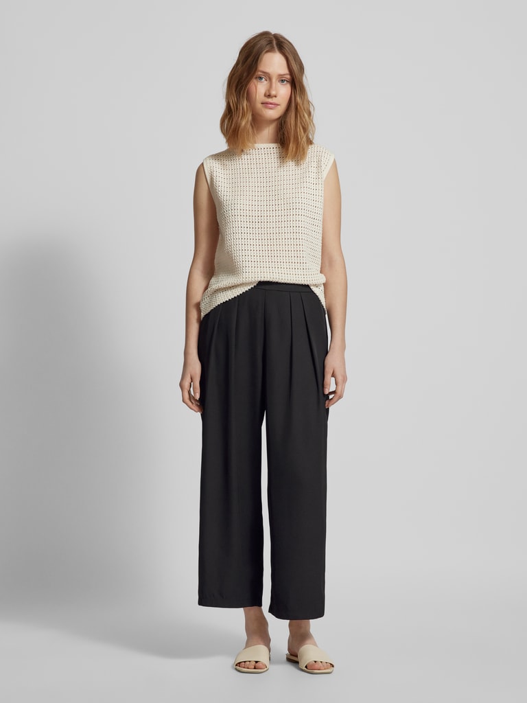 Kaffe Broek in effen design, model 'KAmille' in zwart online kopen | P&C