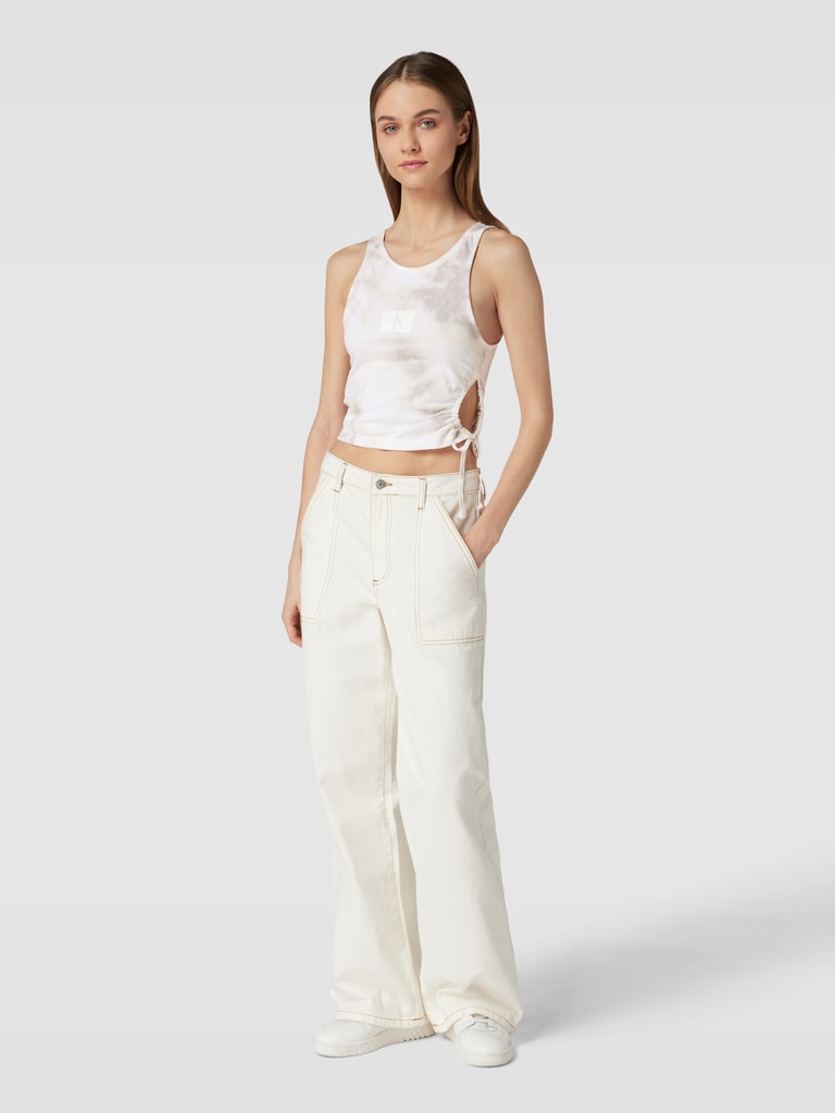 Calvin Klein Jeans Top mit seitlicher Schnürung Modell 'TIE DYE SIDE ...