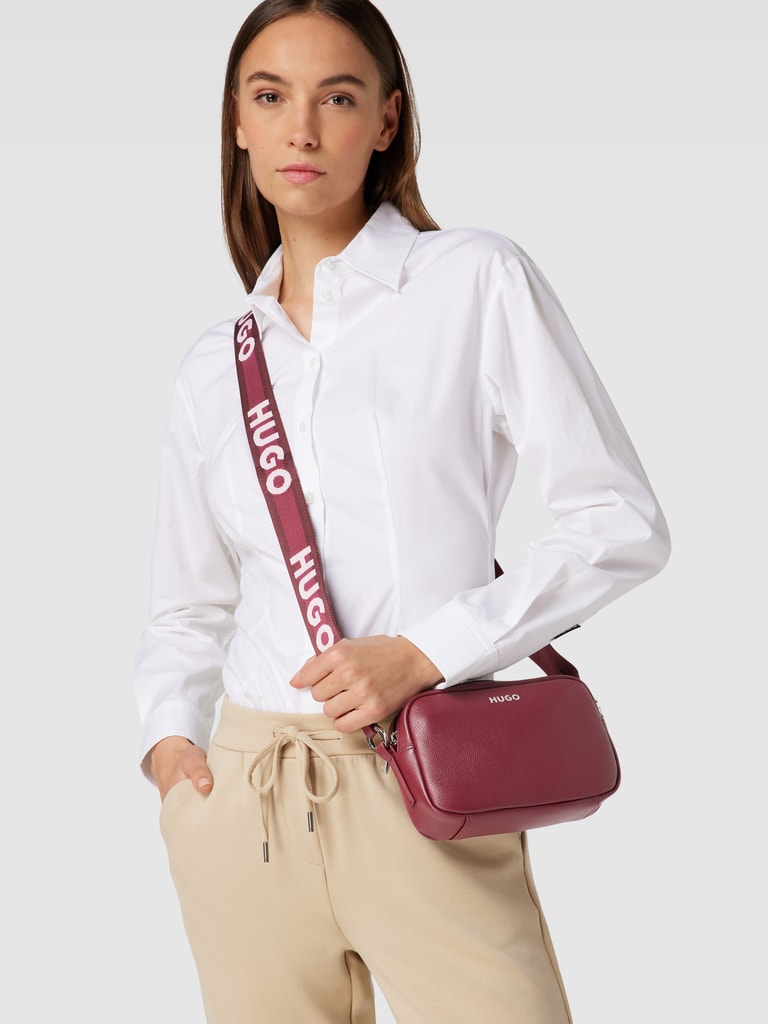 Kup online HUGO Torba na ramię z wytłoczonym logo model ‘BEL’ (bordowy)
