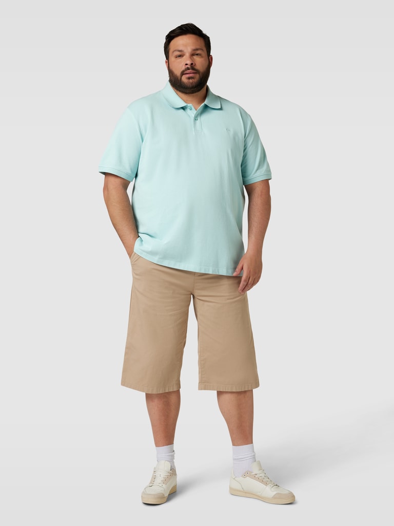 S.Oliver Plus PLUS SIZE Poloshirt mit Label-Stitching Modell 'Basic' (mint) online kaufen