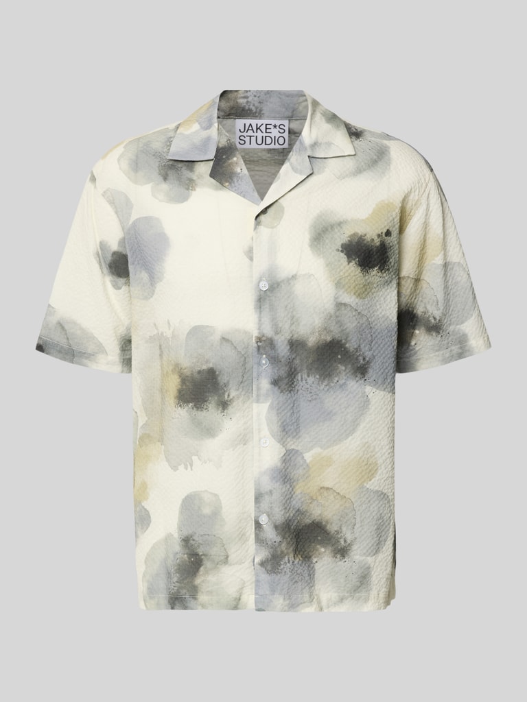 JAKE*S STUDIO MEN Regular Fit Freizeithemd mit floralem Allover-Print ...