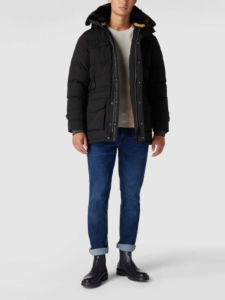 Wellensteyn Regular fit gewatteerd jack met labelpatch, model 'SEAMASTER' in zwart online kopen ...