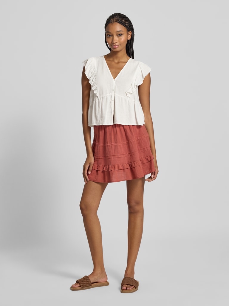 Only Loose fit blouse van een mix van viscose en linnen, model 'RIAN ...