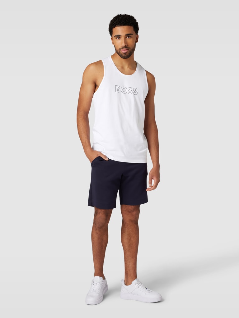 BOSS Tanktop mit Label-Print Modell 'Beach' (weiss) online kaufen