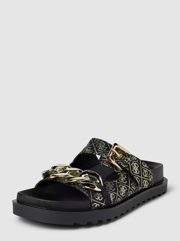 Guess Slides mit Logo-Print Modell 'FATEMA' (black) online kaufen