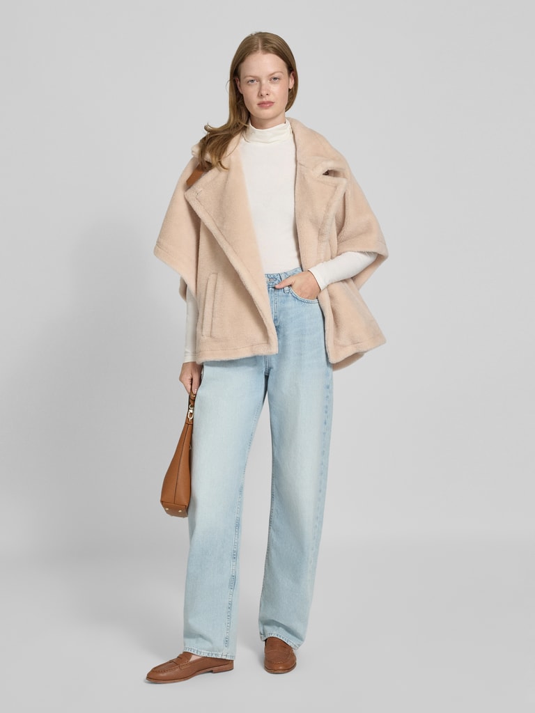 Marella Oversized Jacke aus Kunstfell Modell 'GESSO' (sand) online kaufen
