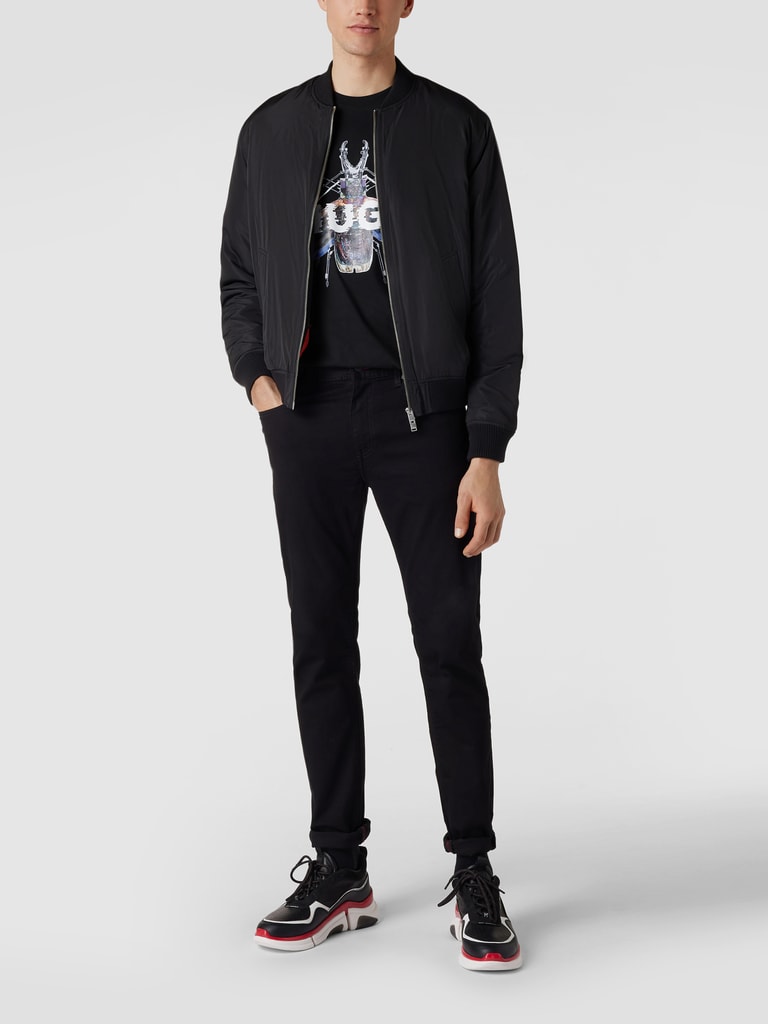 HUGO T-Shirt mit Motiv-Print Modell 'Dugy' (black) online kaufen