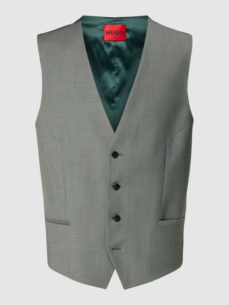 HUGO Gilet met effen design en paspelzakken in mint online kopen | P&C