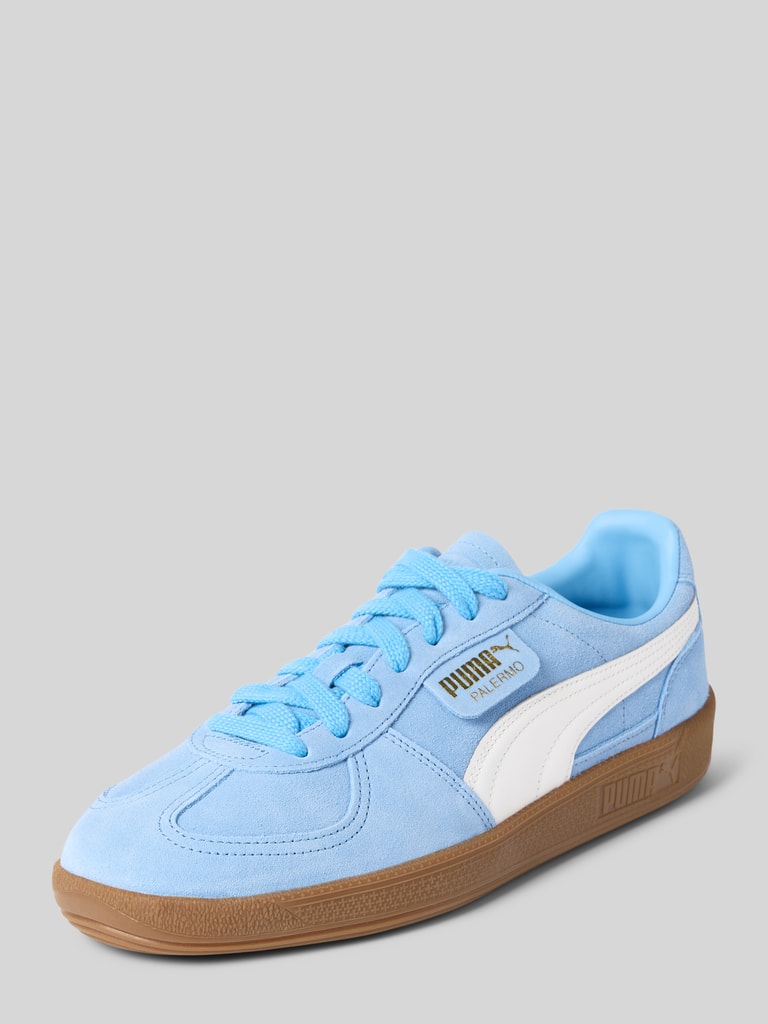 PUMA Sneakers met labeldetails, model 'Palermo' in lichtblauw online ...
