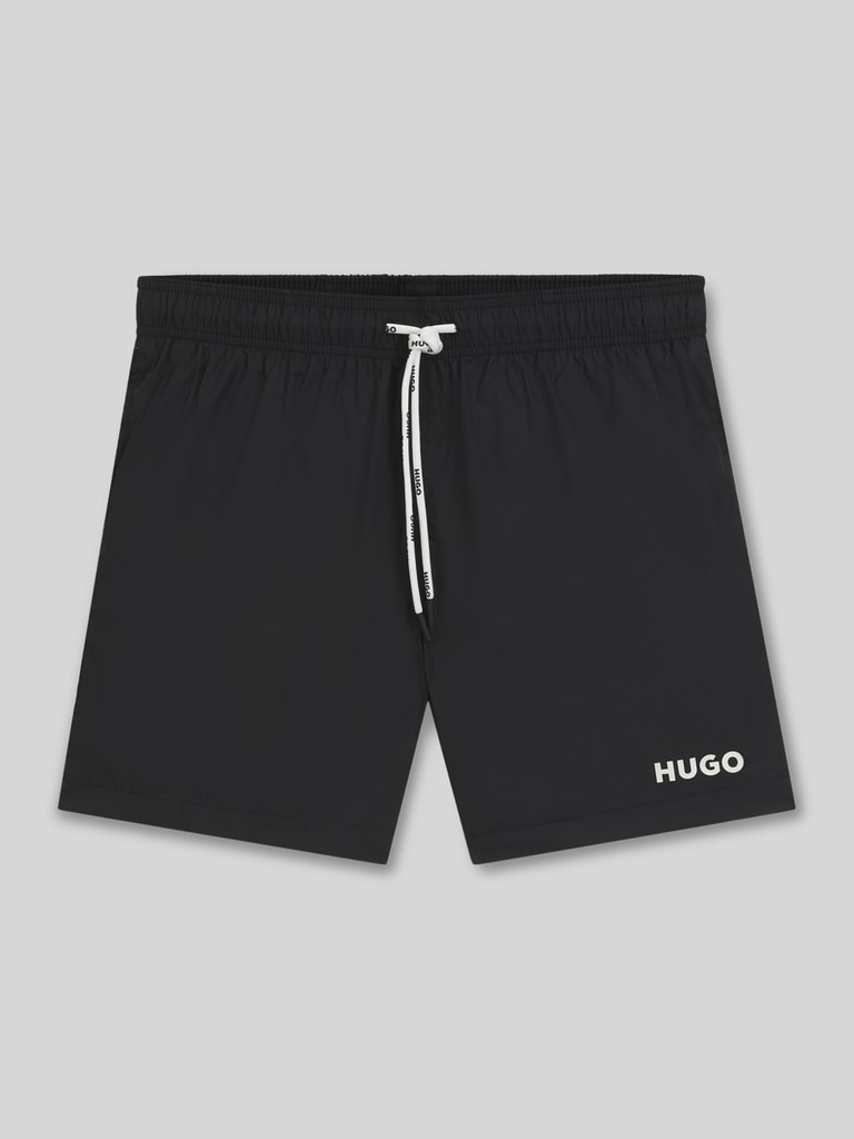HUGO Badeshorts mit Label Print Modell 'HAITI' (black) online kaufen