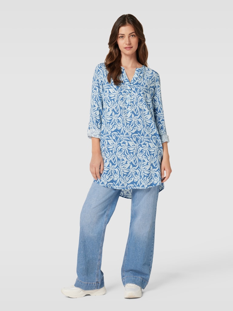 Montego Tunika aus Viskose mit Allover-Muster (eisblau) online kaufen