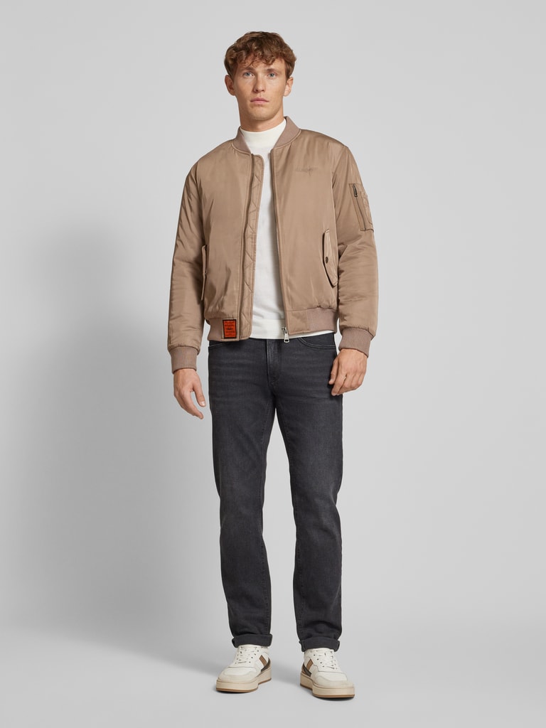 Original Bombers Bomberjacke mit Label-Patch (beige) online kaufen