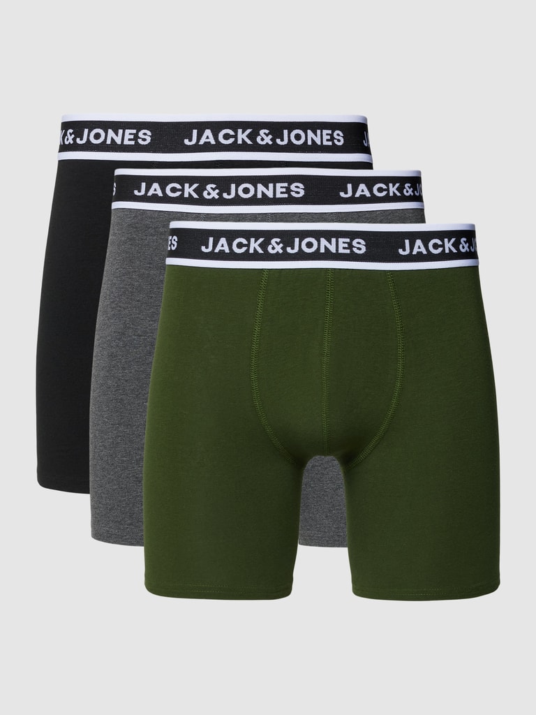 Jack & Jones Trunks mit Logo-Bund im 3er-Pack (oliv) online kaufen