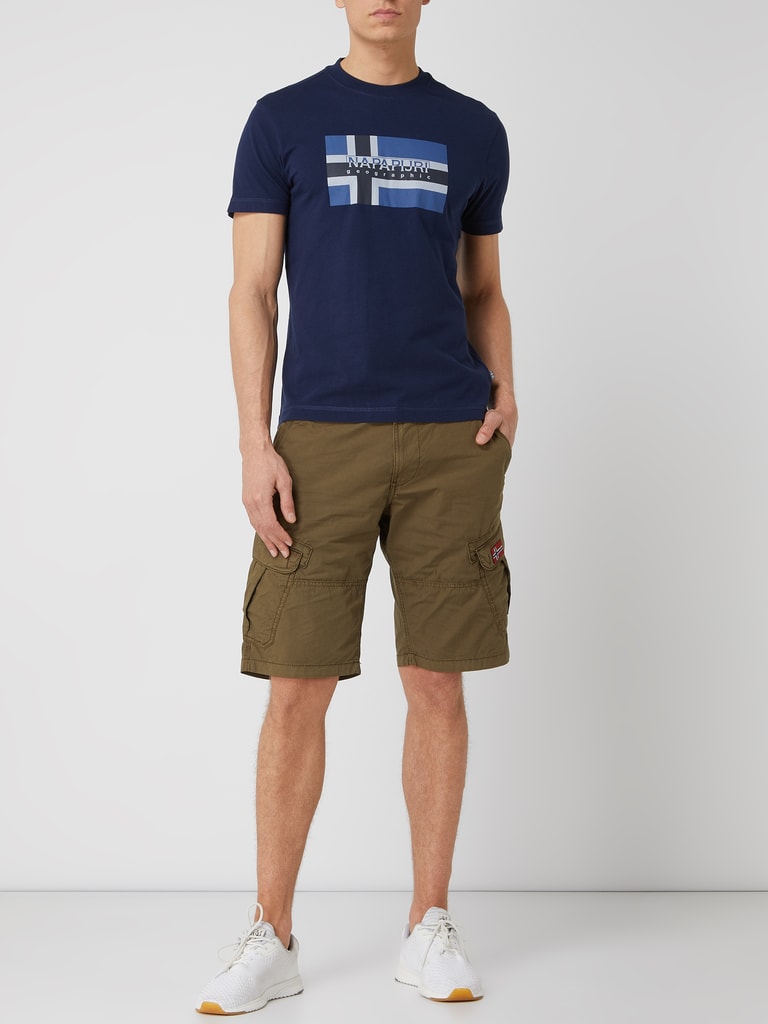 Napapijri T-Shirt mit Logo-Print Modell 'Sovico' (dunkelblau) online kaufen