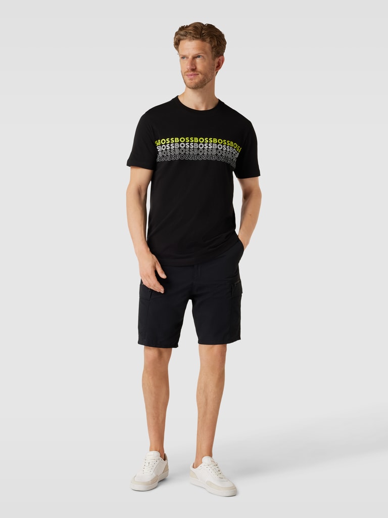 HUGO Shorts mit Label-Detail Modell 'Johny' (black) online kaufen
