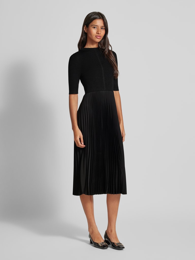 BOSS Midikleid mit Plisseefalten Modell 'Fireanami' (black) online kaufen