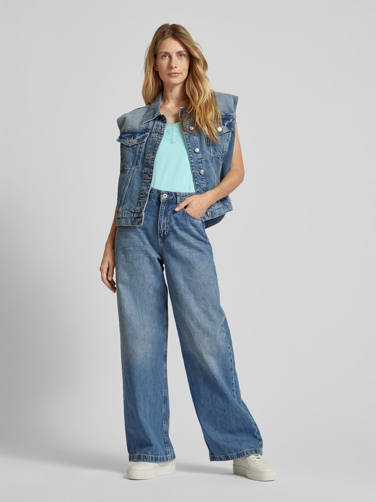 ICHI Top mit Spitzenbesatz Modell 'LIKE' (mint) online kaufen
