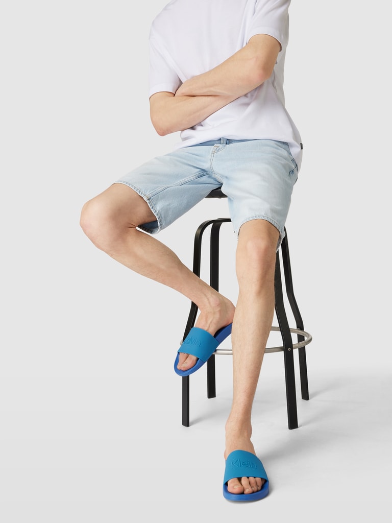 CK Calvin Klein Slippers met labeldetail, model 'POOL SLIDE RUBBER' in ...