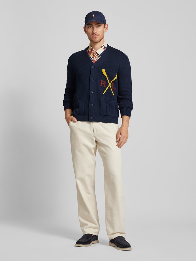 Polo Ralph Lauren Strickcardigan mit Label-Patch (marine) online kaufen