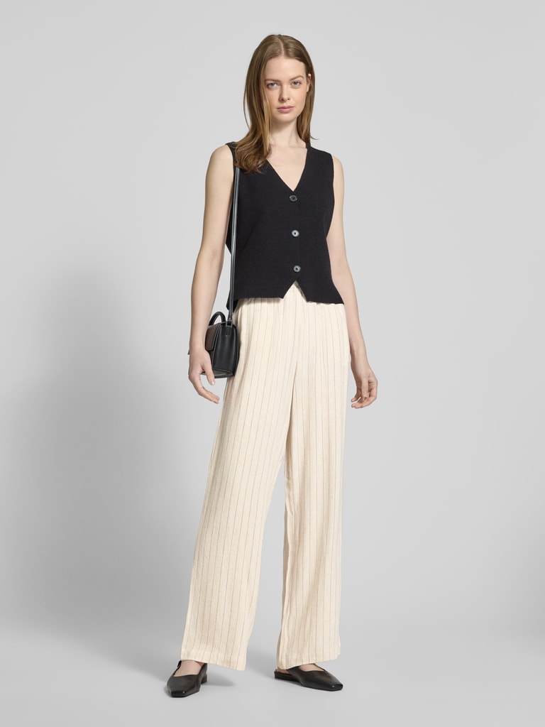 Soyaconcept Straight leg broek met steekzakken, model 'POULA' in zand ...