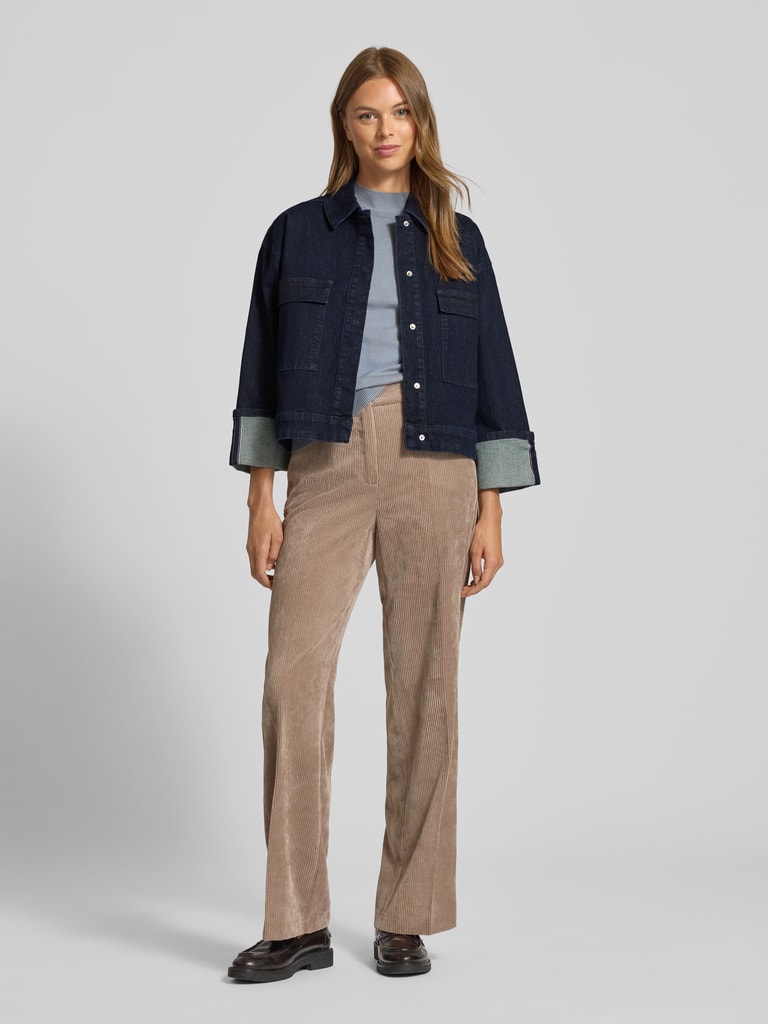 OPUS Jeansjack met platte kraag, model 'Hollice' in jeansblauw online ...