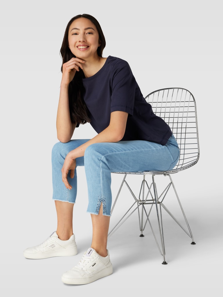 Cambio Jeans met strass-steentjes, model 'PIPER' in lichtblauw online ...