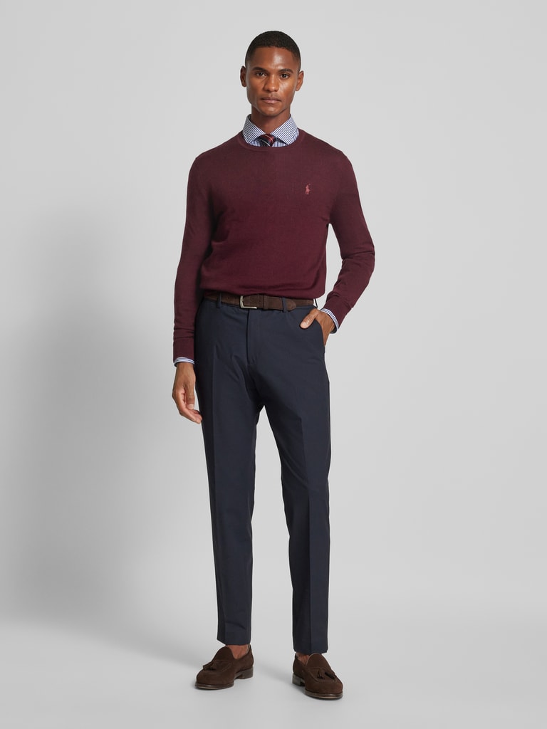 Polo Ralph Lauren Slim Fit Strickpullover aus reiner Wolle (bordeaux ...