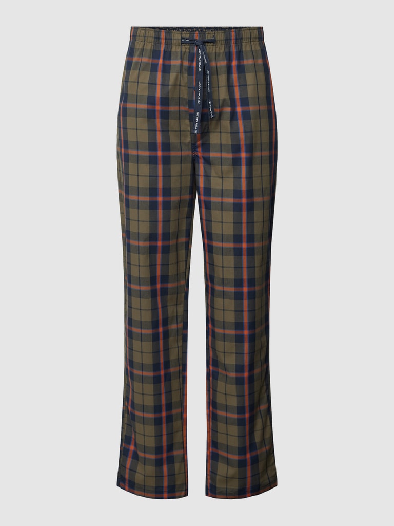 Tom Tailor Pyjama-Hose mit Tartan-Karo Modell 'MIX IT UP!' (oliv ...
