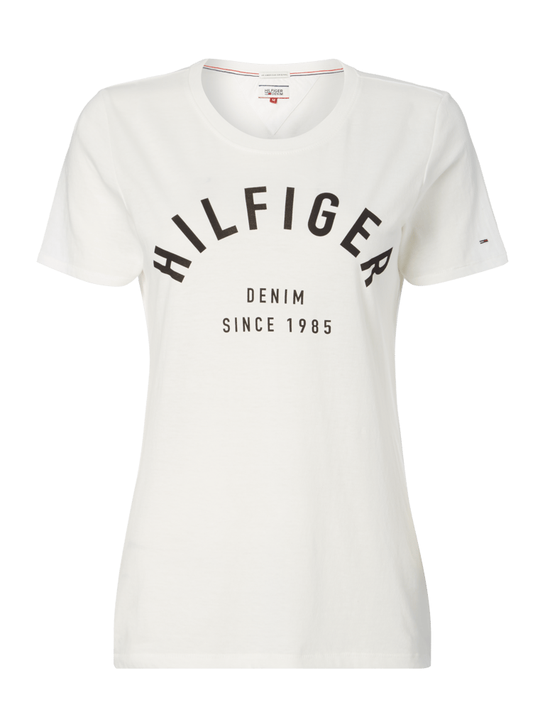 Tommy Jeans T-Shirt mit Logo-Print (weiß) online kaufen