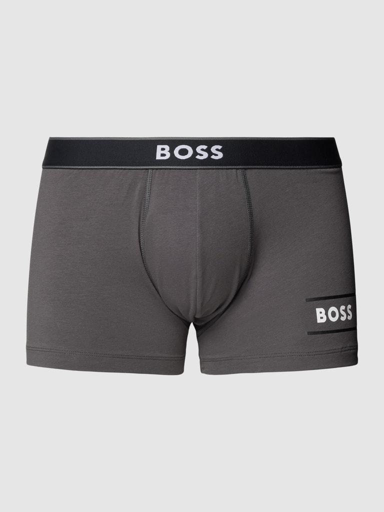 BOSS Trunks mit Label-Print (mittelgrau melange) online kaufen