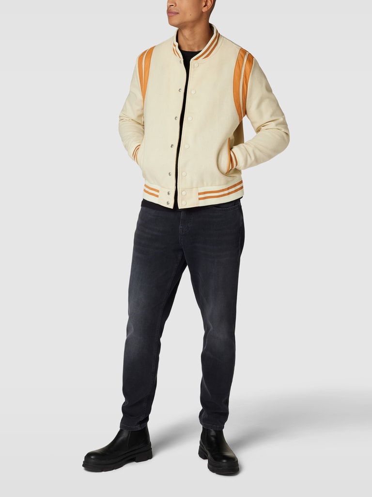 GOOSECRAFT Collegejack met contraststrepen, model 'High Roller Bomber ...