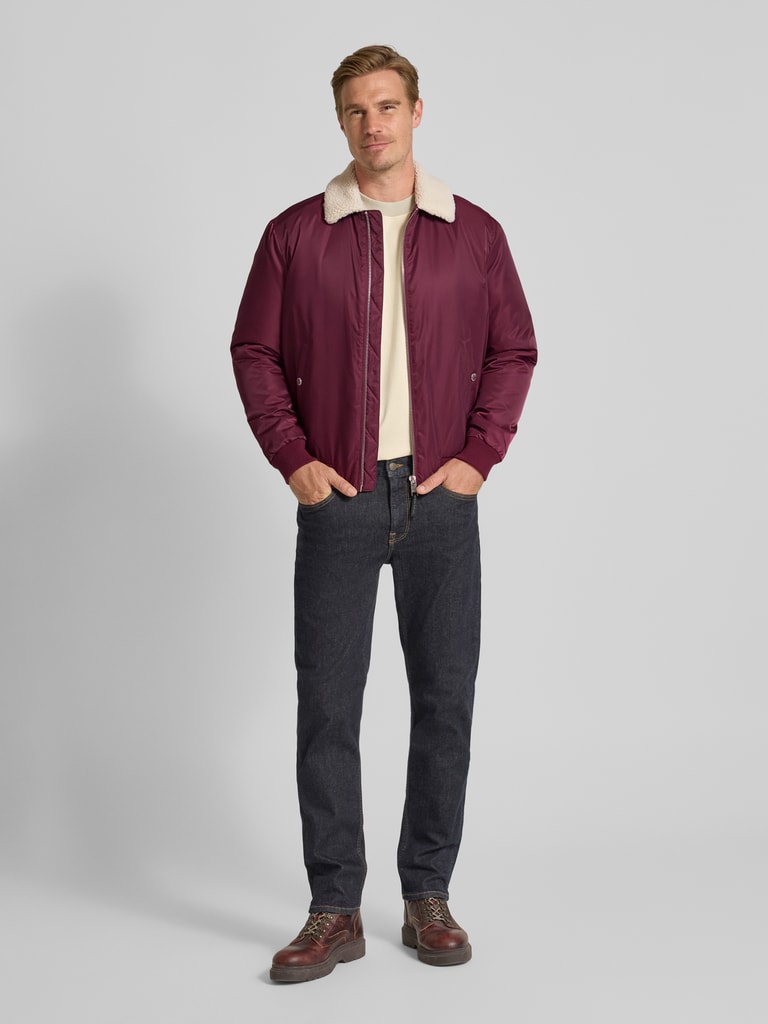 MCNEAL regular fit jack met platte kraag in bordeaux online kopen | P&C