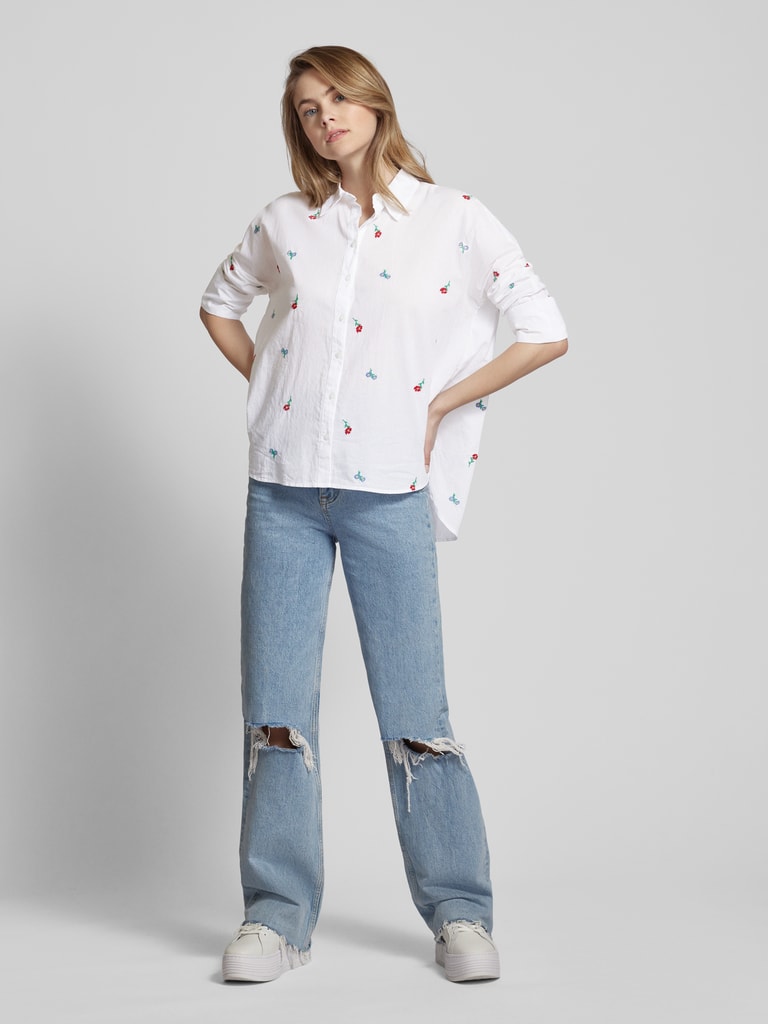Only Bluse mit Motiv-Stitching Modell 'NEW LINA GRACE' (weiss) online ...