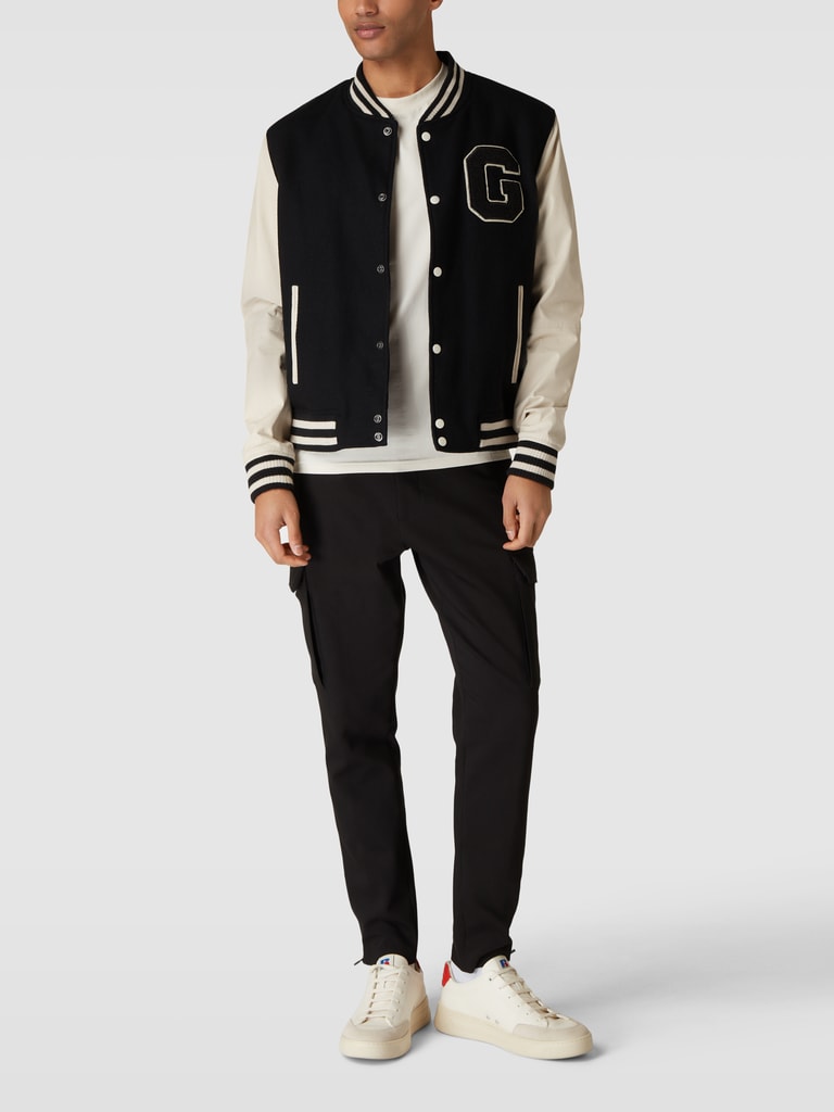 GOOSECRAFT College-Jacke mit Label-Patch Modell 'NOLAN' (black) online ...