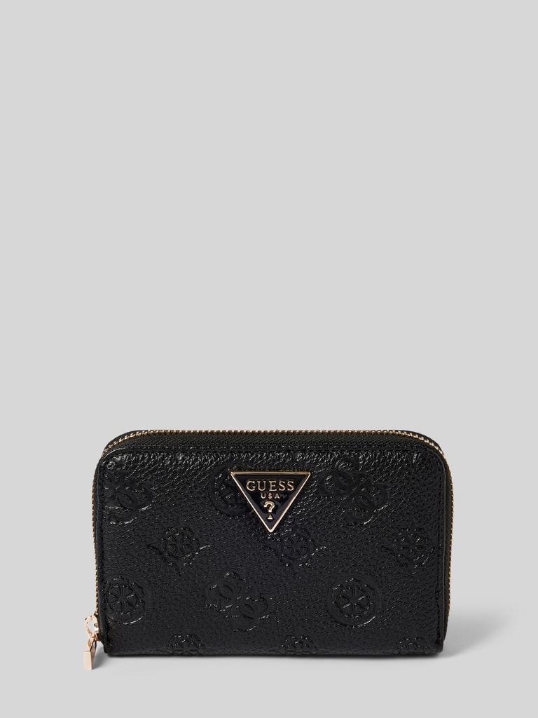 Guess Portemonnaie mit Label-Detail Modell 'CRESIDIA' (black) online kaufen