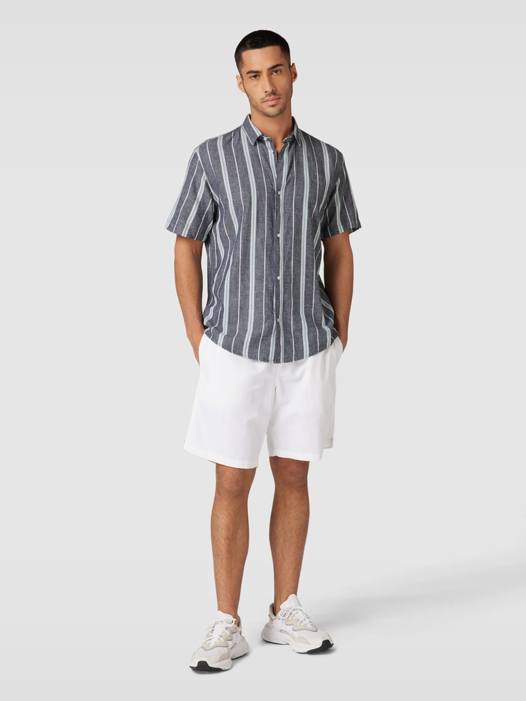 Tom Tailor Denim Freizeithemd mit Streifenmuster (dunkelblau) online kaufen