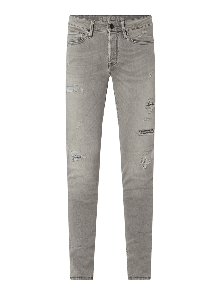 DENHAM Skinny Fit Jeans mit Stretch-Anteil Modell 'Bolt' (hellgrau) online kaufen