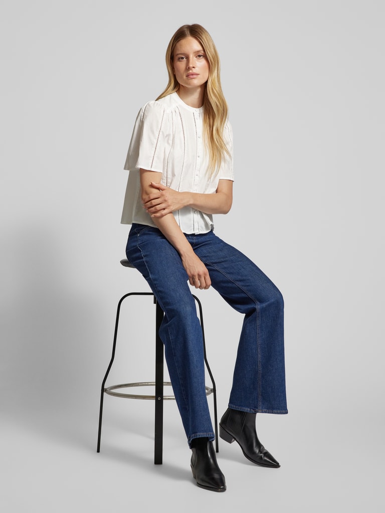 YAS Blouse met ajourpatroon, model 'GUNIA' in wit online kopen | P&C