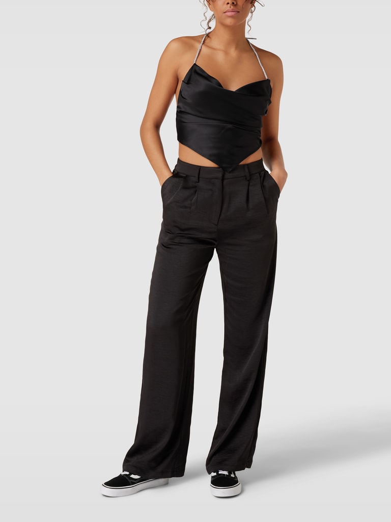 Gina Tricot Crop Top mit Ziersteinbesatz Modell 'Sasha Rhinestone ...