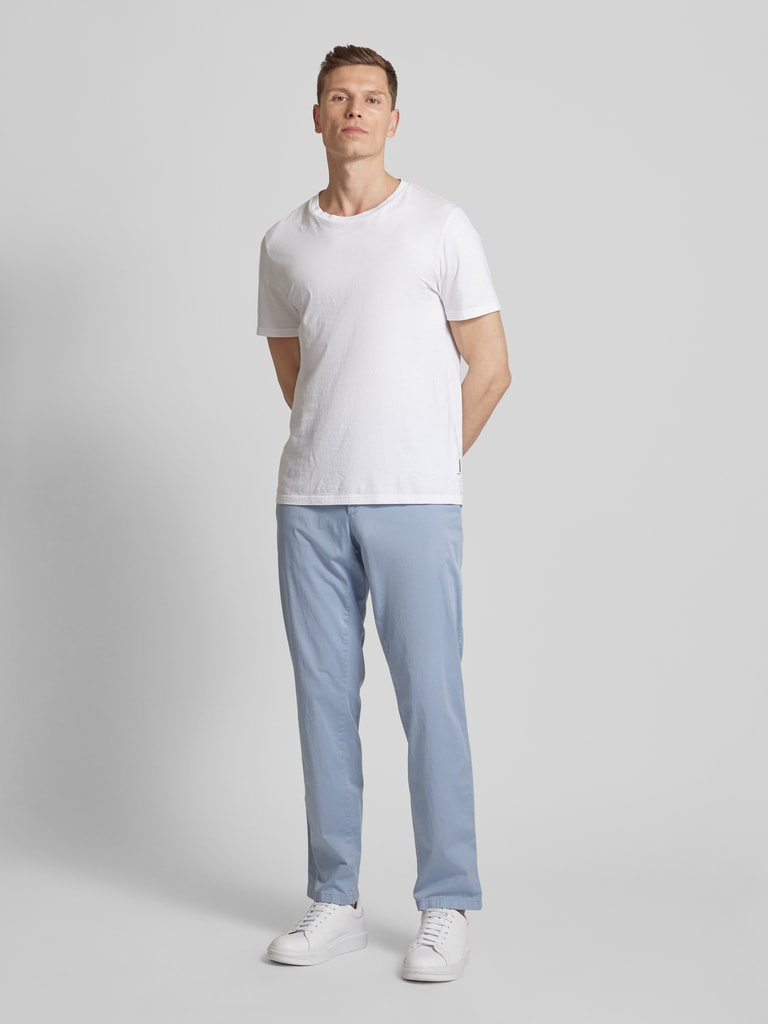 Brax Broek in effen design, model 'EVEREST' in rookblauw online kopen | P&C