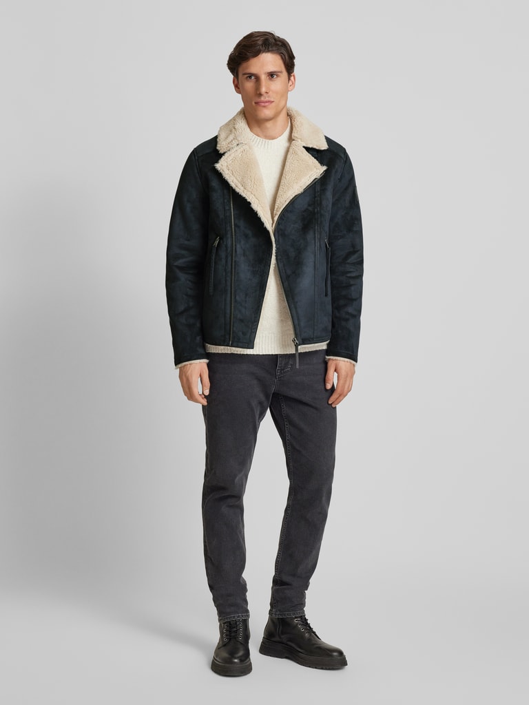 Scotch & Soda Sherpa Jacket mit Label-Patch (black) online kaufen