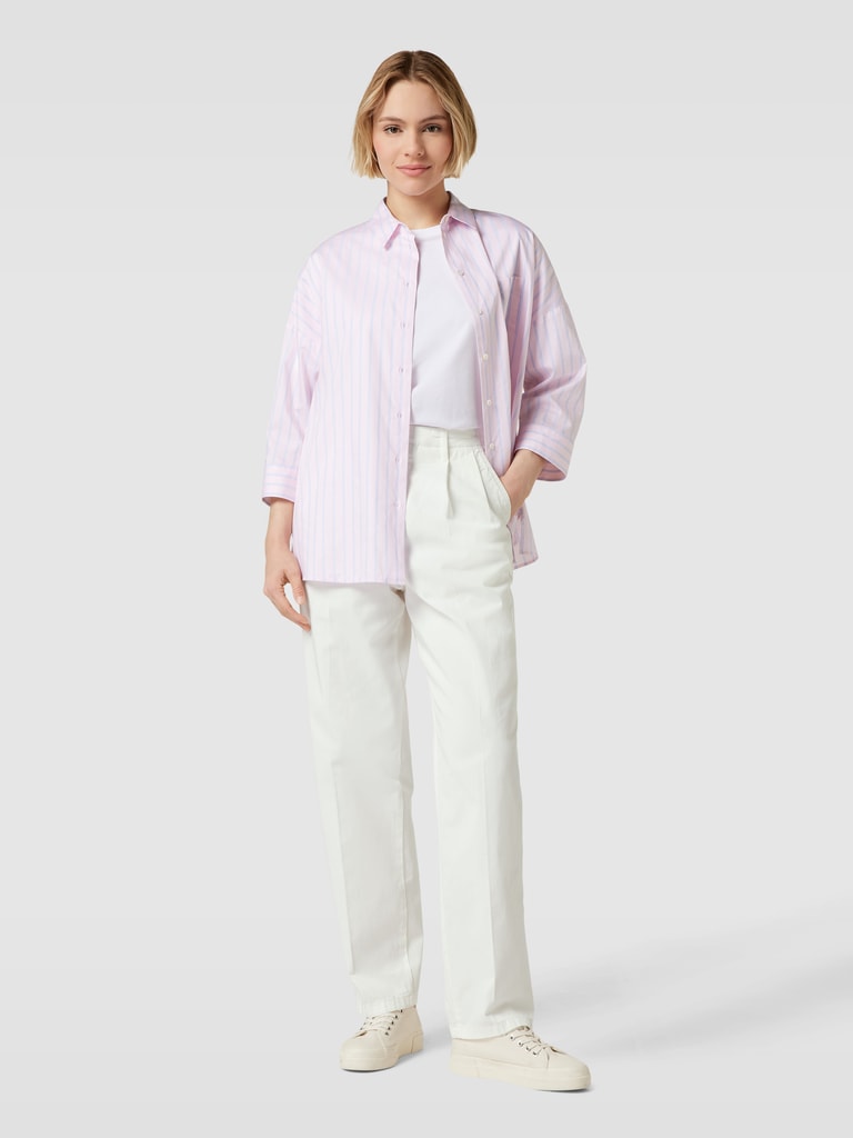 Kup online Tommy Hilfiger Spodnie z czystej bawełny z zakładkami w ...