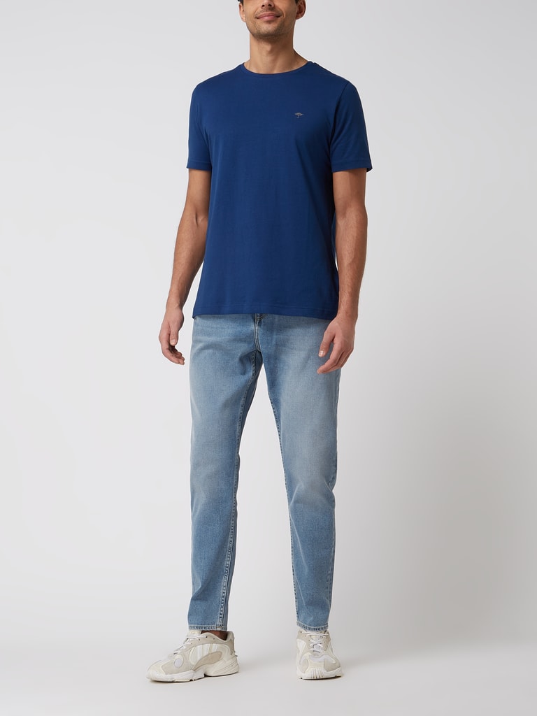 Fynch-Hatton T-Shirt mit Logo-Print (dunkelblau) online kaufen