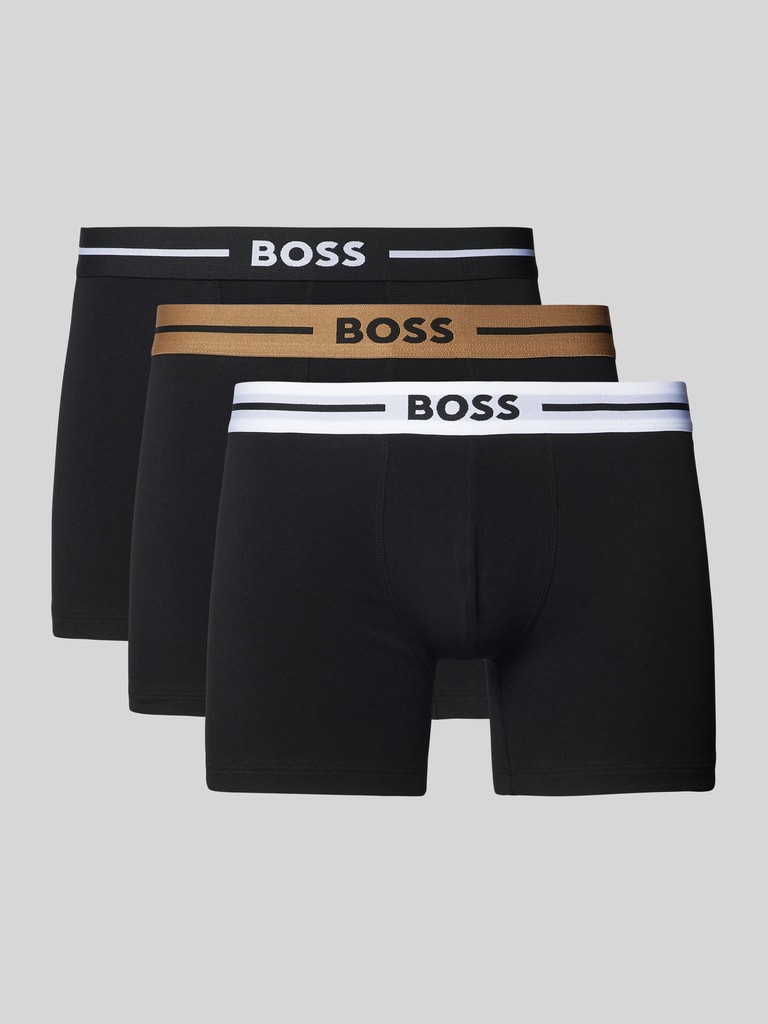 BOSS Trunks mit Label-Bund im 3er-Pack (black) online kaufen