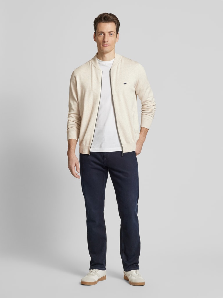 Fynch-Hatton Cardigan mit Label-Stitching (offwhite) online kaufen