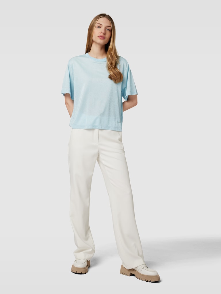 MOS MOSH T-Shirt mit Effektgarn Modell 'Kit' (hellblau) online kaufen